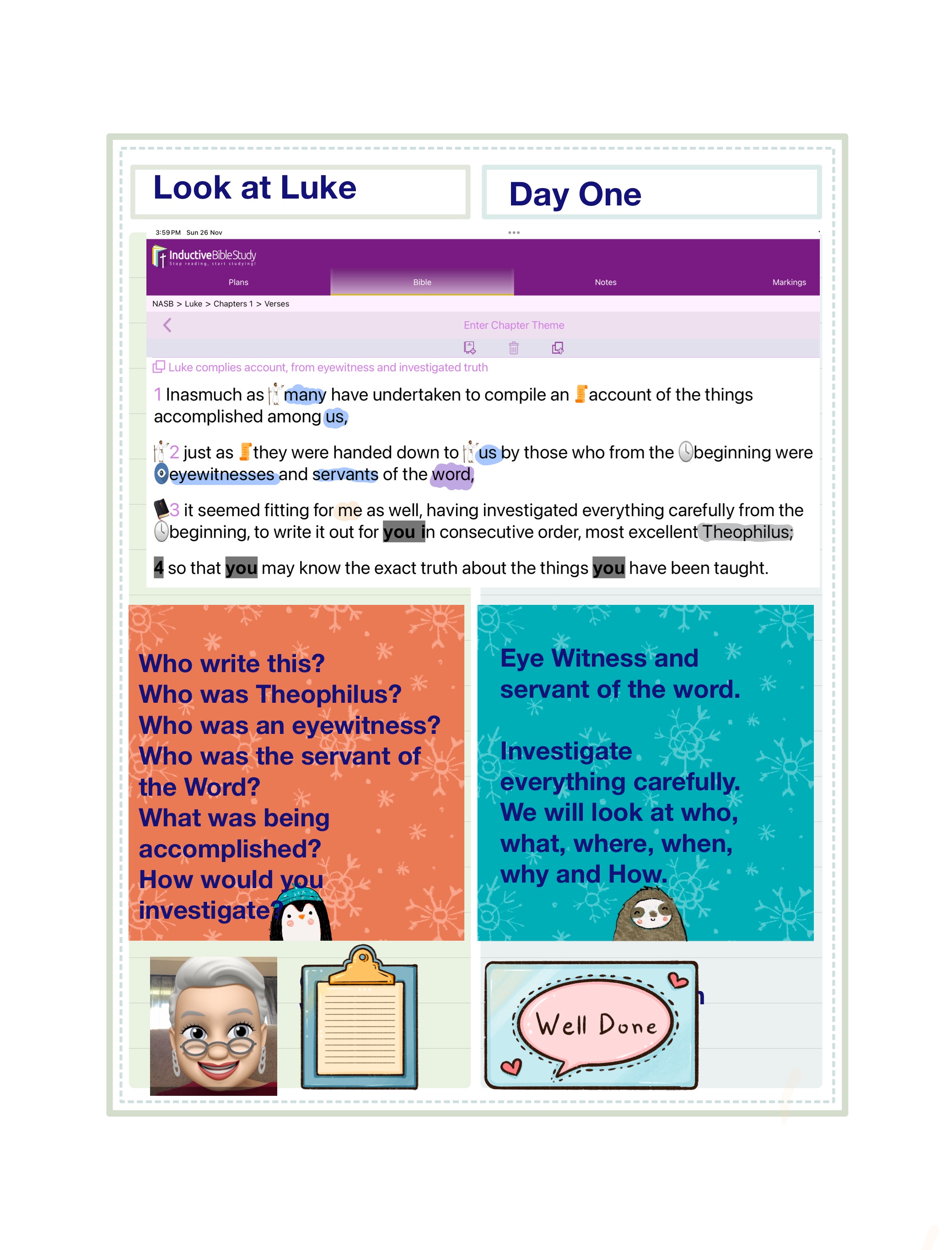 Book of Luke – Day One – Study Scripture Online